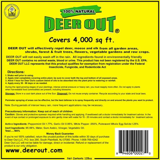 Buy 4 Gallon Ready to Use Deer Repellent Solution - Deer Out