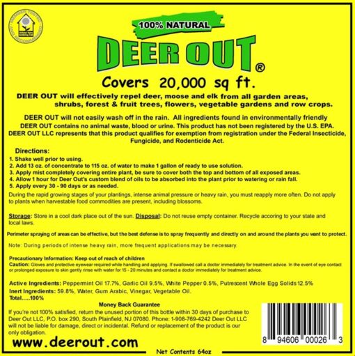 Buy Deer Repellent Half-Gallon Concentrate (64oz) - Deer Out